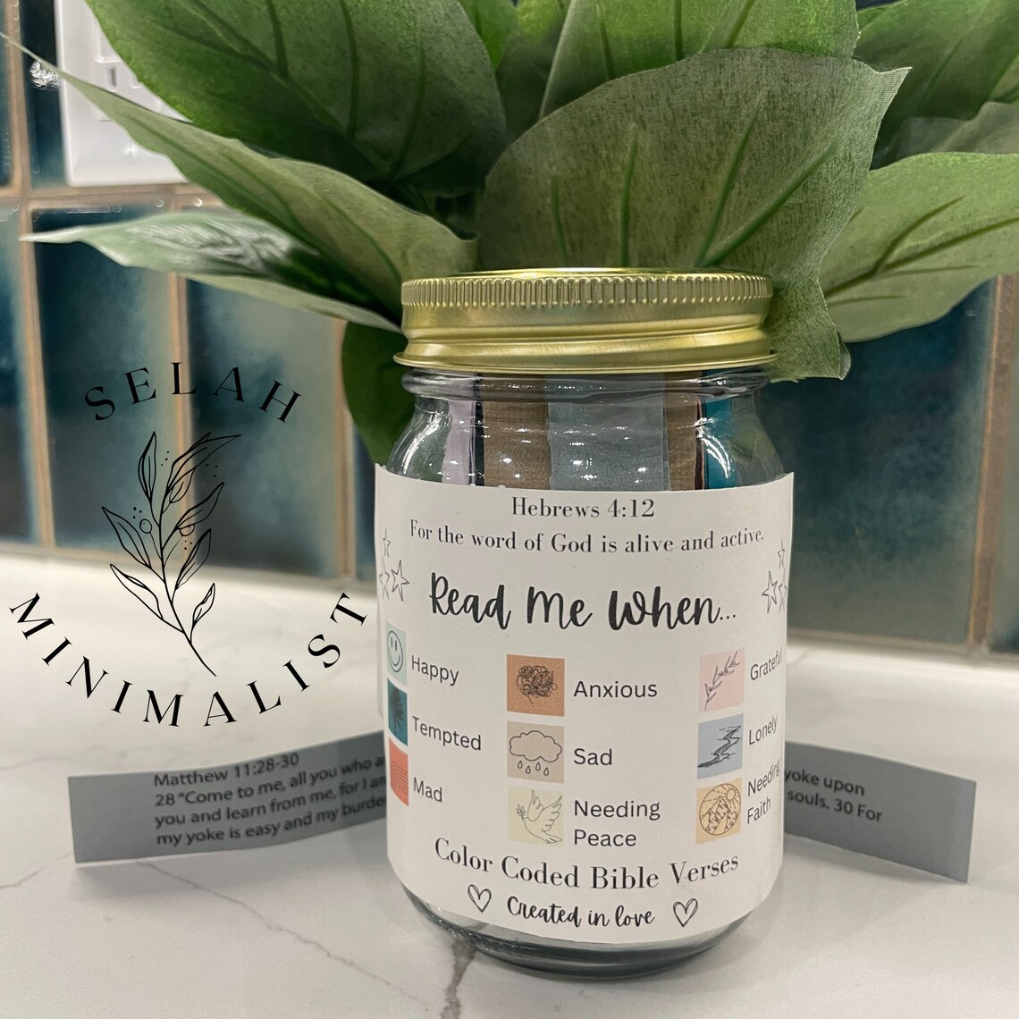 Read Me When Bible Verse Jar Scripture Jar, Bible Verses for Emotions ...