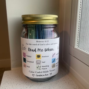 Read Me When Bible Verse Jar Scripture Jar, Bible Verses for Emotions ...