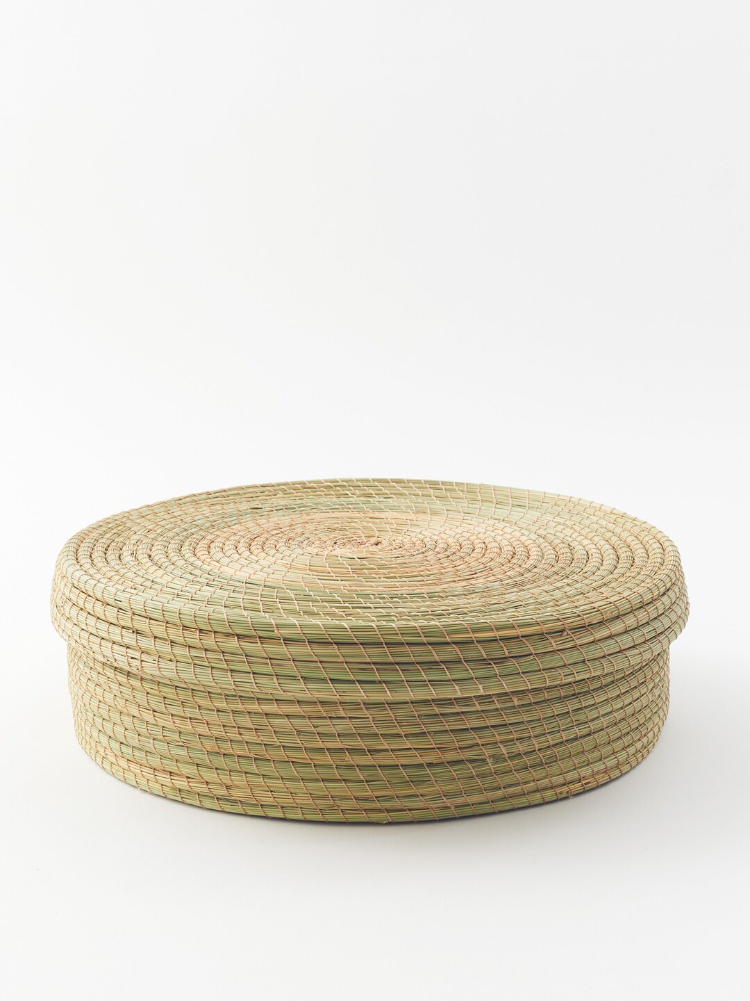 Wide Round Box Made of Woven Halfa Grass - Etsy