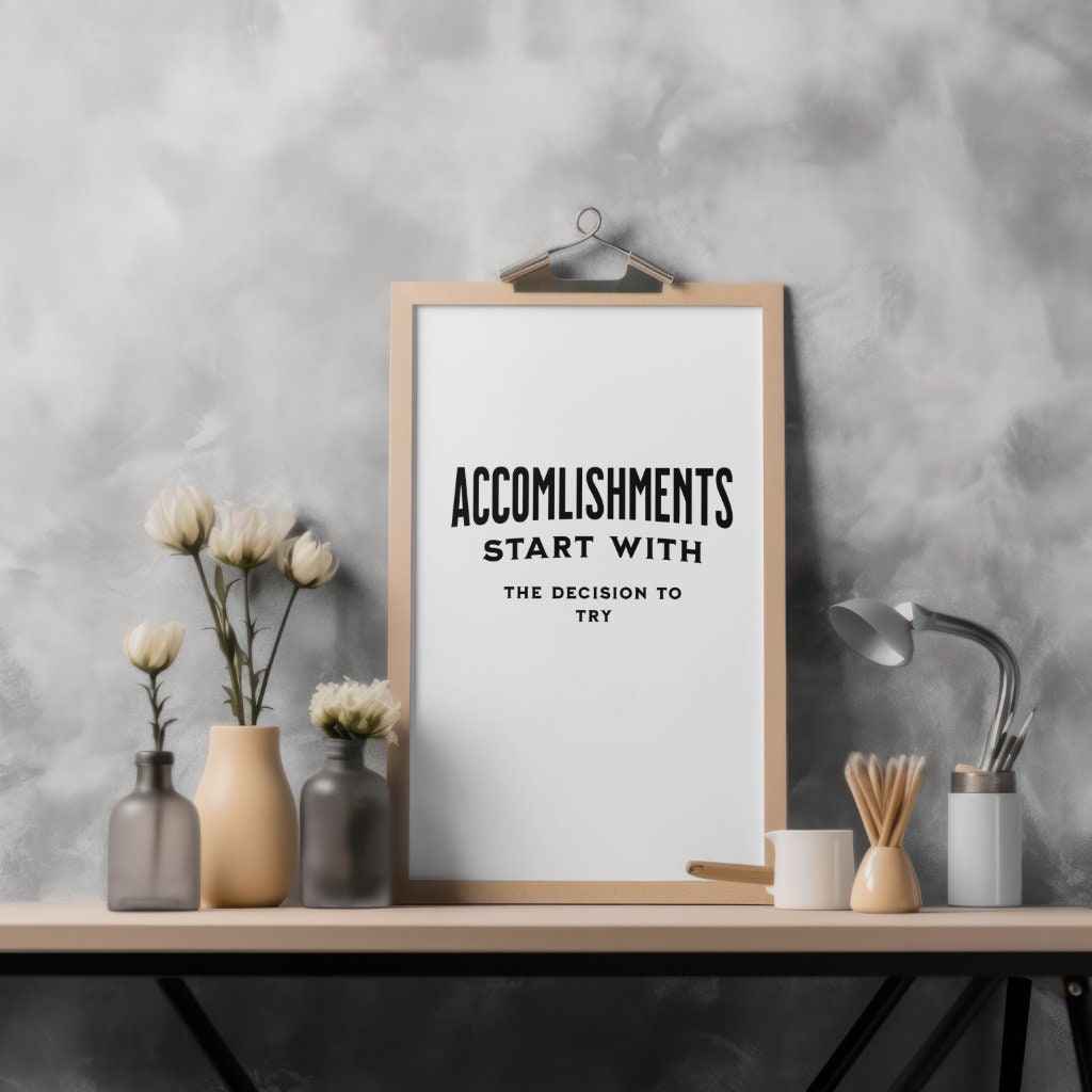 Accomplishments Poster - Etsy