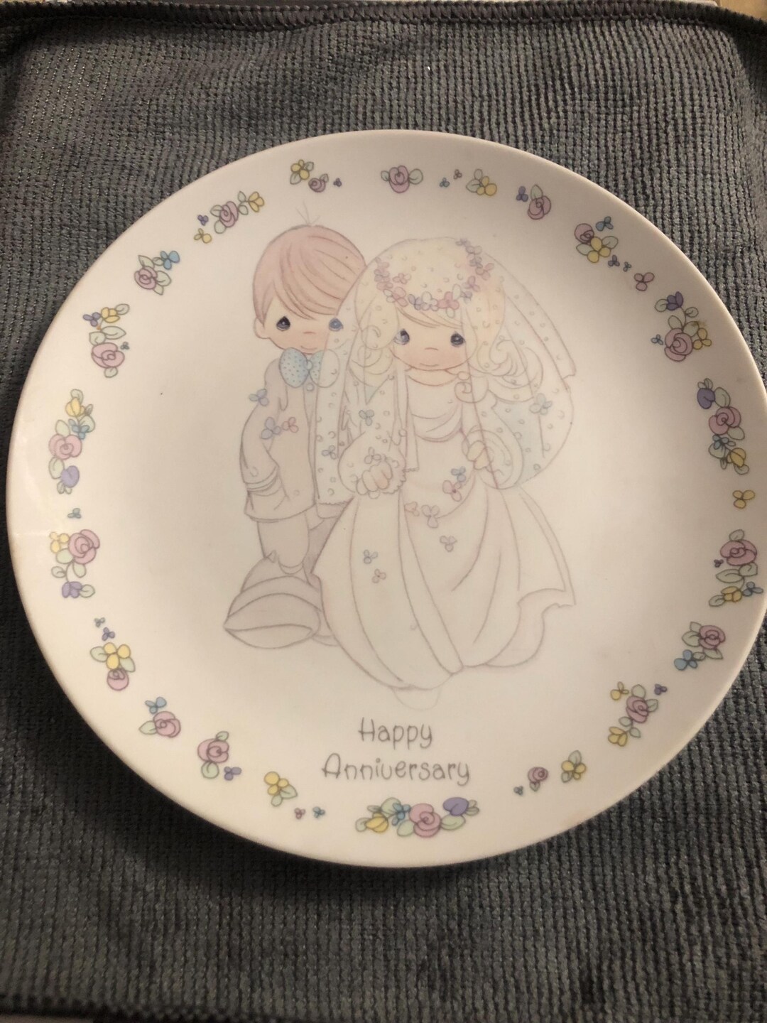 Precious Moments Happy Anniversary Plate Vintage 1988 - Etsy