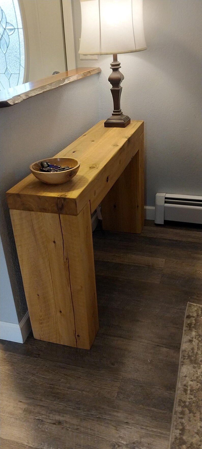 Rustic Cedar Timber Console Table: Farmhouse, Entryway Table, Narrow ...