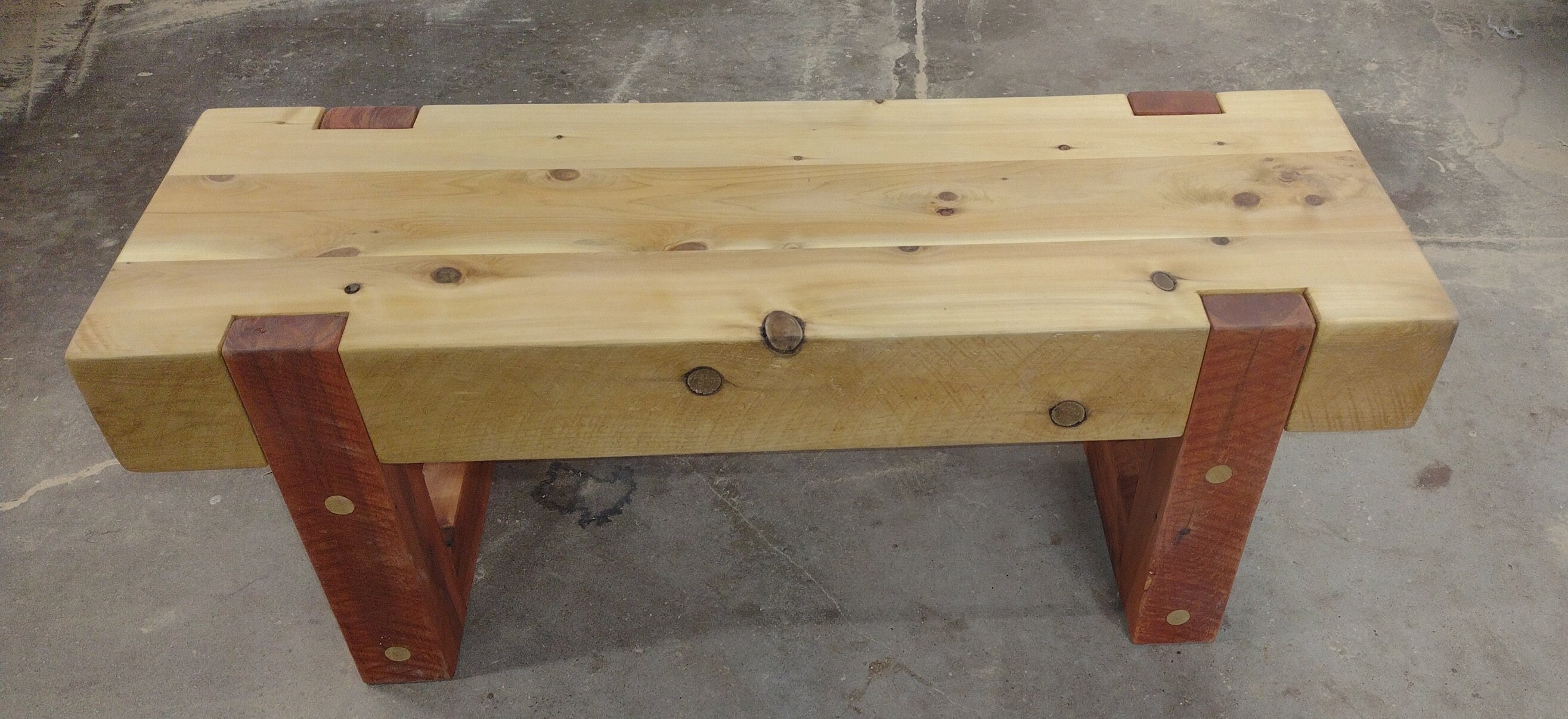 Outdoor Bench, Heavy Duty Bench,garden Bench,handmade Cedar Timber Bench,wood Bench: Rustic ...
