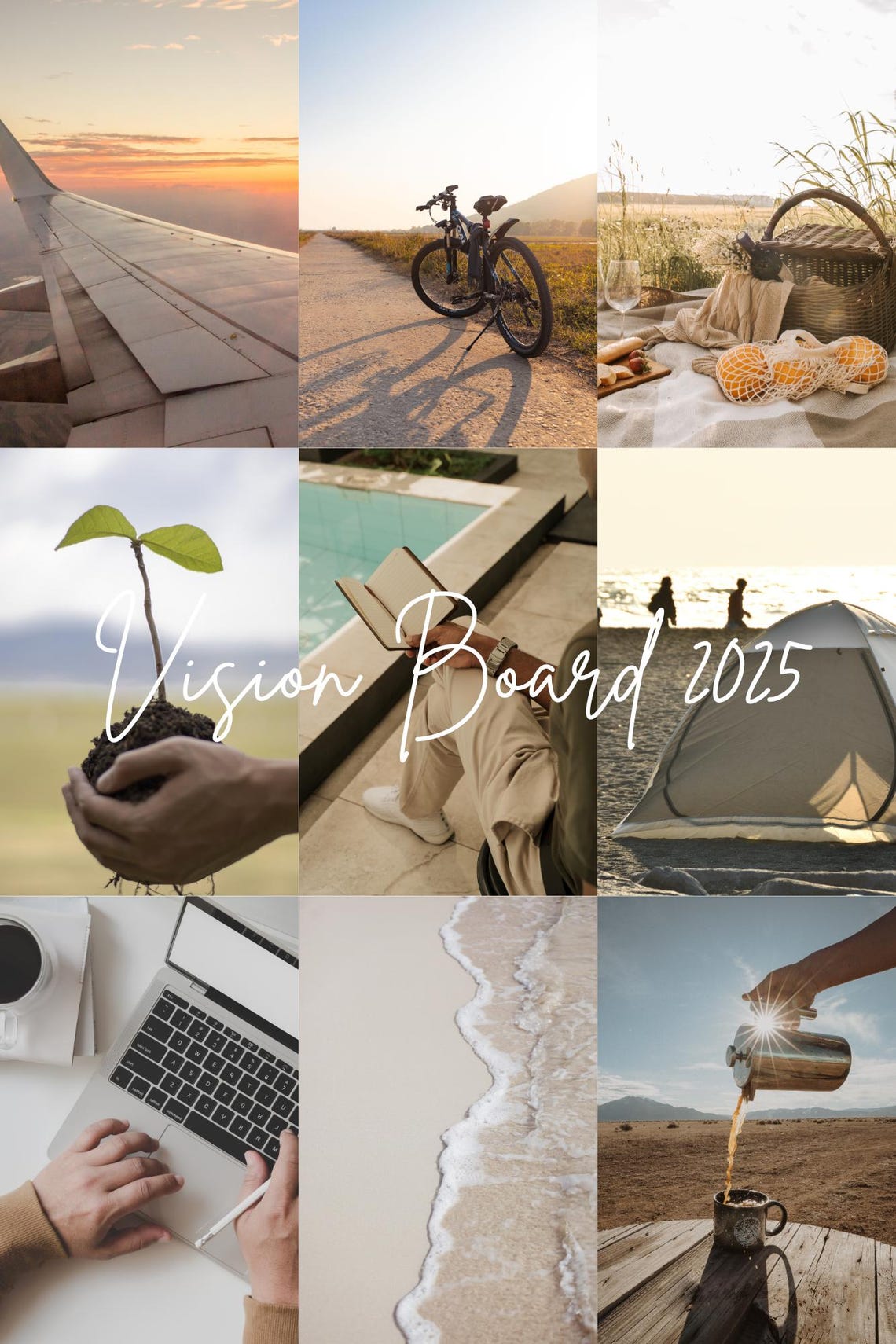 2025 Vision Board Printables | Mood Board Templates for Goals ...