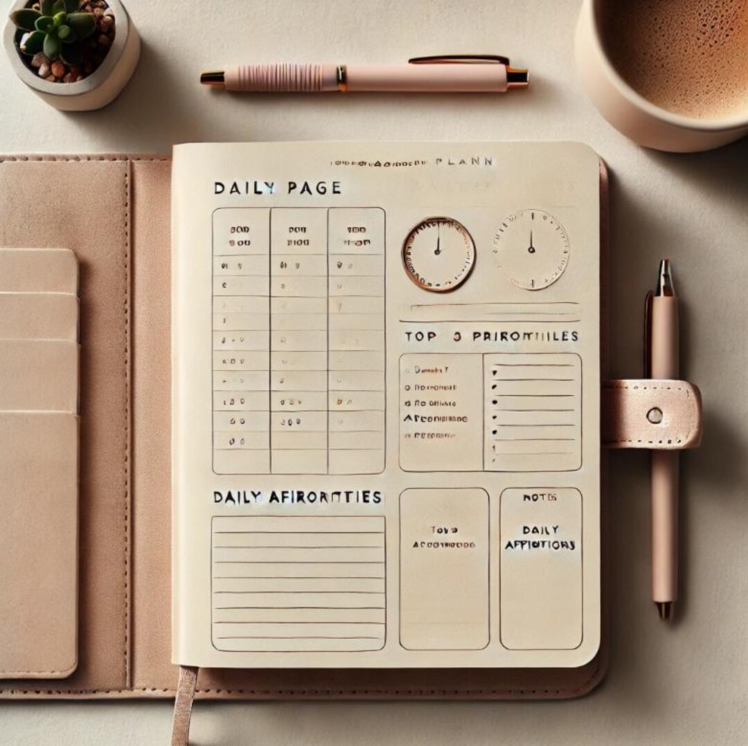 Minimalist Daily Planner Printable Productivity Planner Daily, Weekly ...