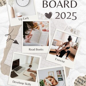 2025 Vision Board Printables | Mood Board Templates for Goals ...