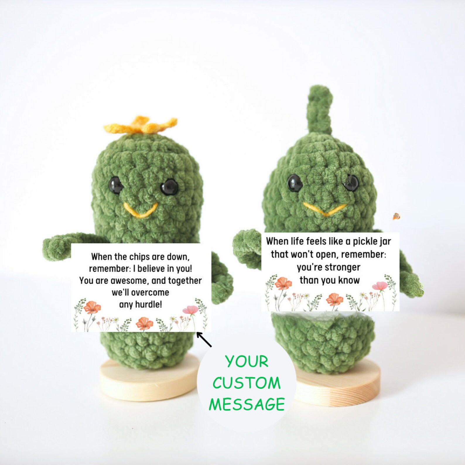 Personalized College Graduation Crochet Pickle Gift, High School Senior ...