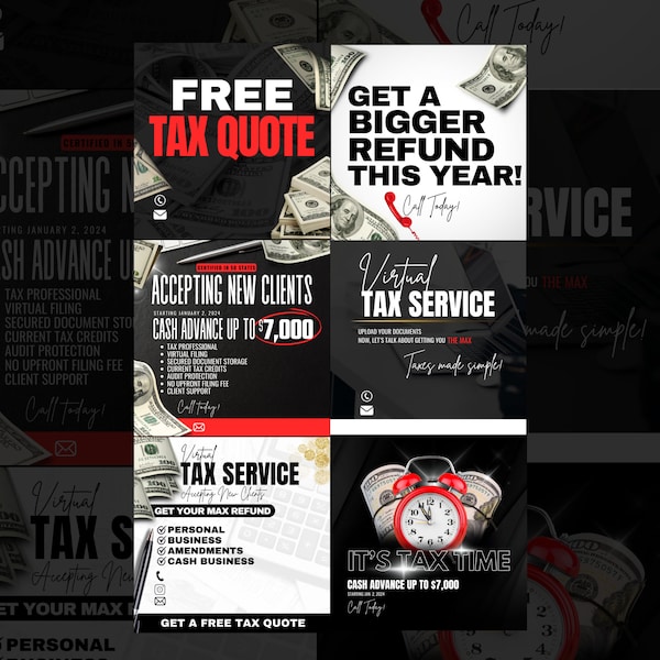 Tax Flyers - Etsy