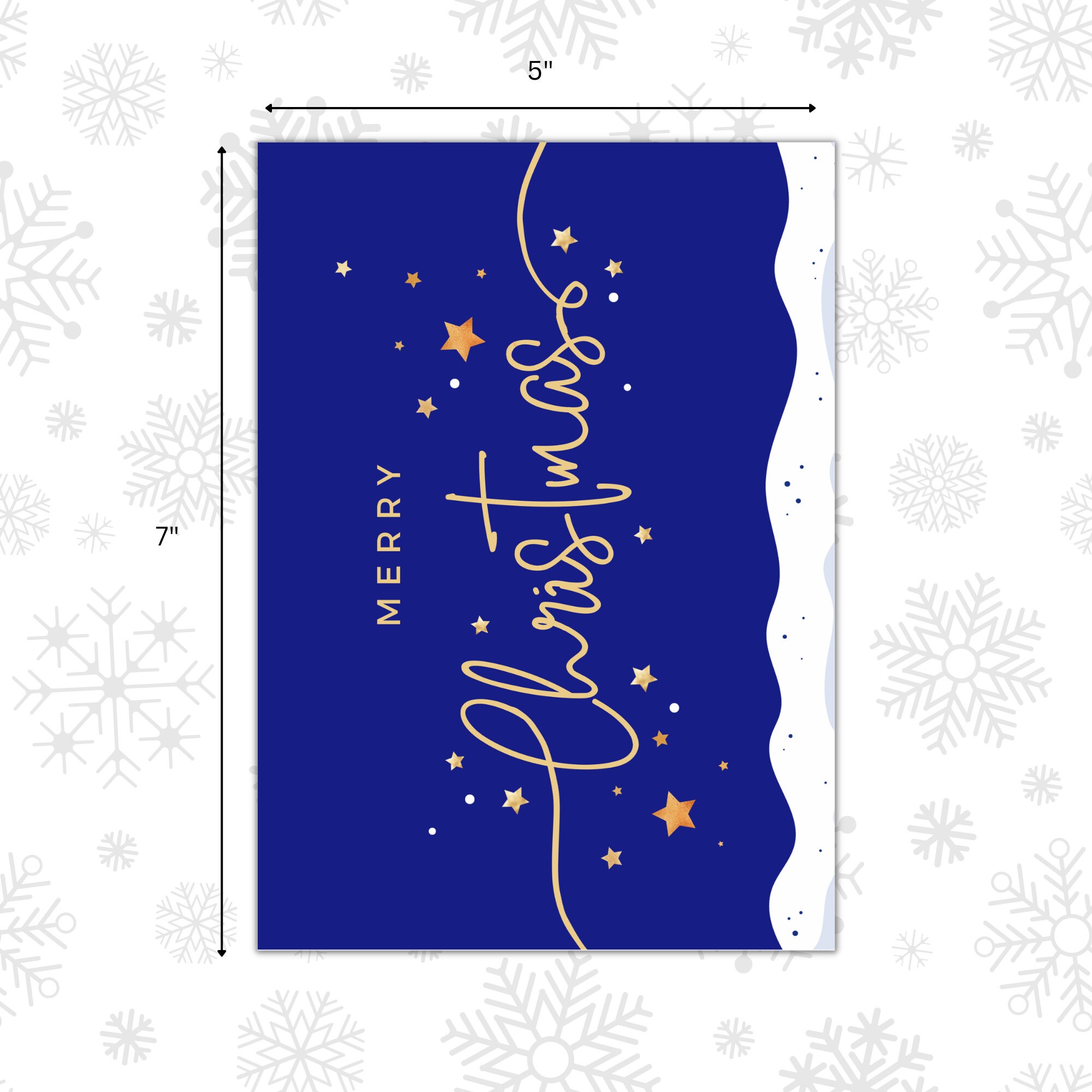Printable Christmas Card Blue Christmas Card Digital - Etsy