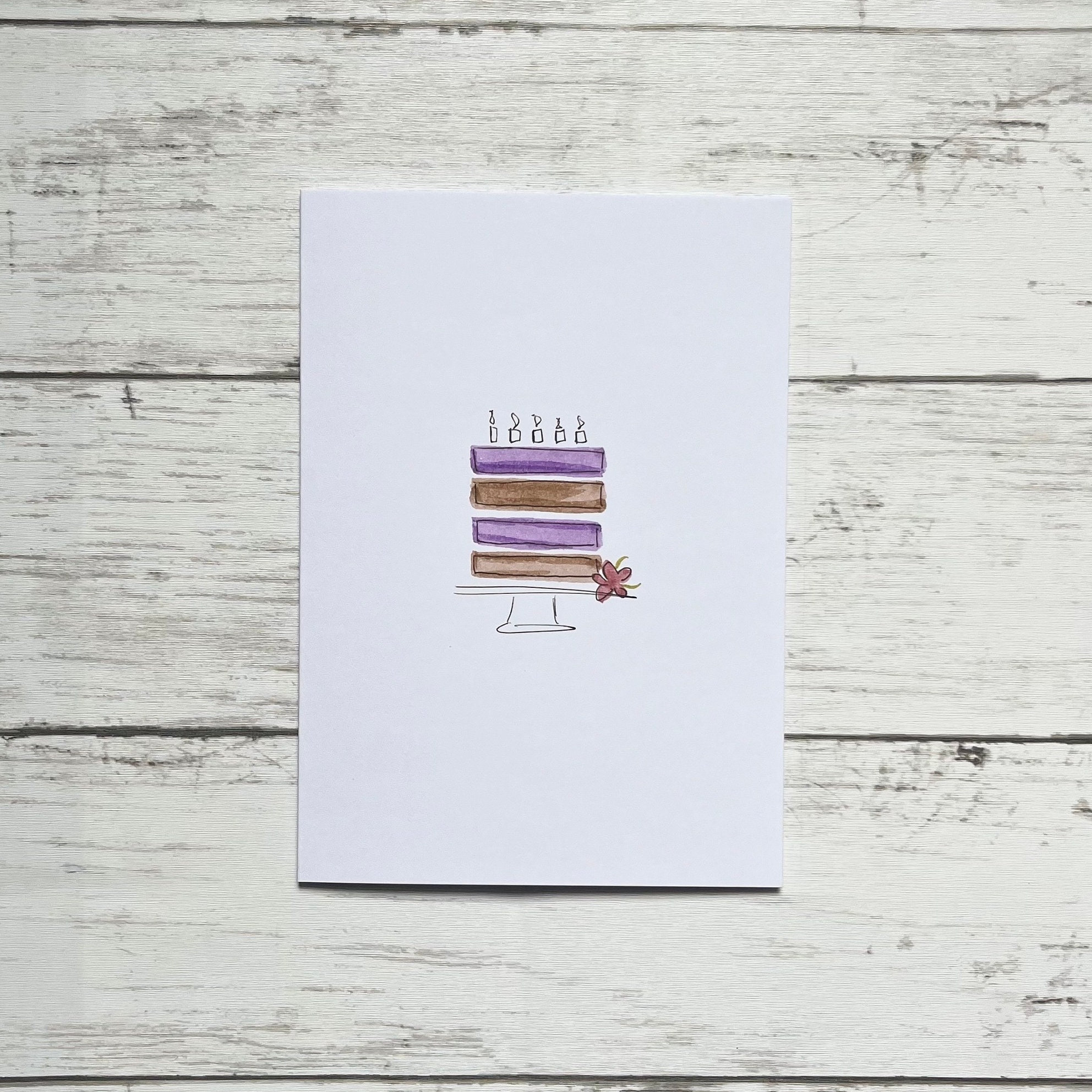 Handmade Birthday Cake Card - Etsy