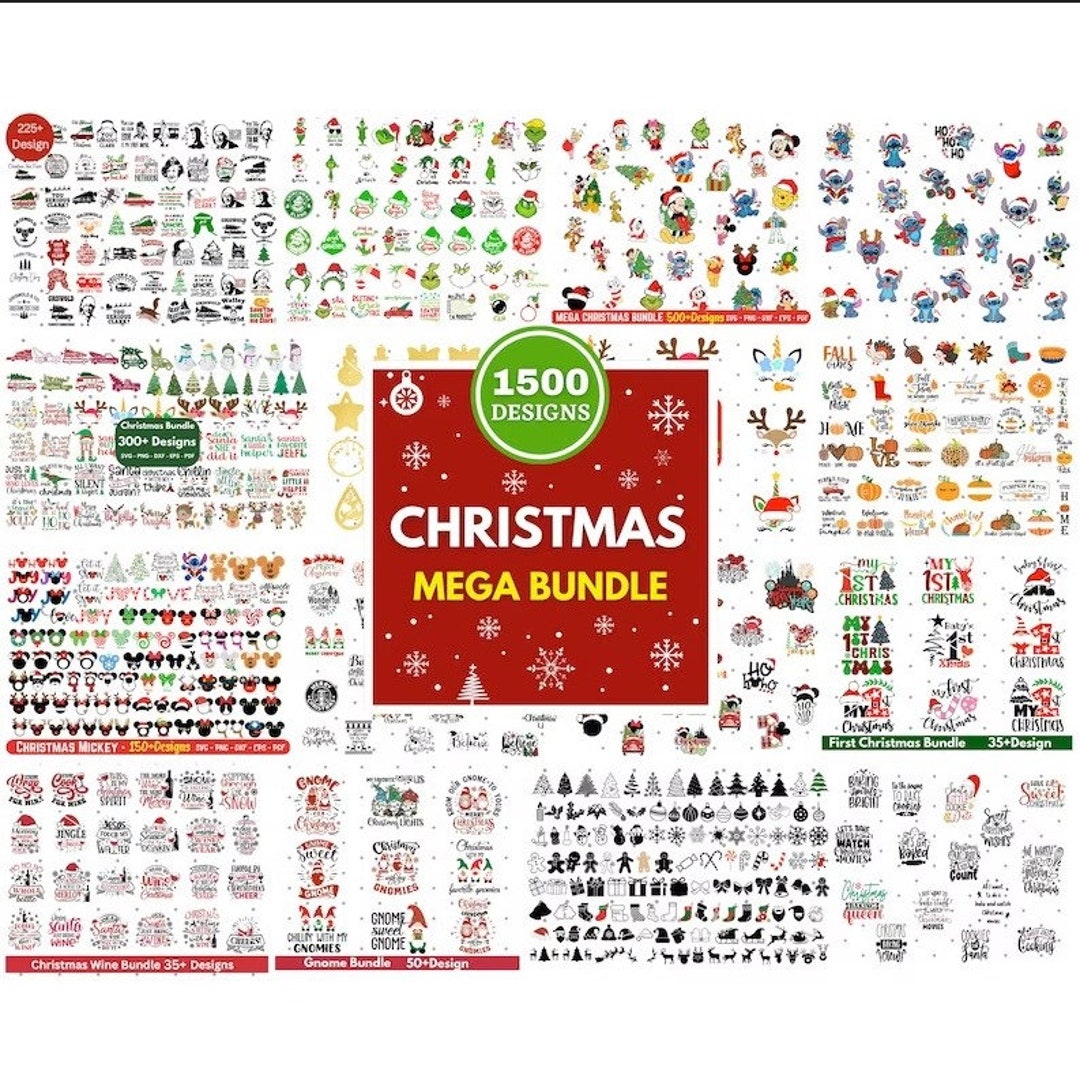 MEGA Christmas Bundle Christmas Svg Winter Svg Holidays - Etsy