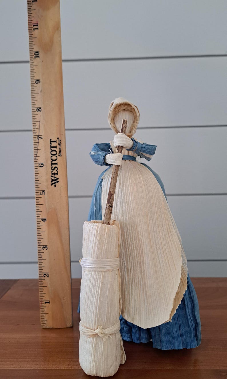 Blue Butter Churner Decorative Corn Husk Doll - Etsy