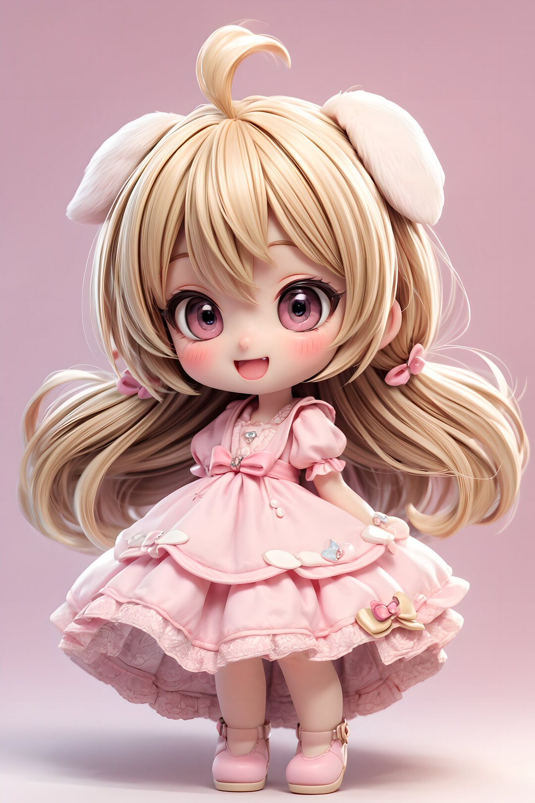 26 Cute Chibi Dog Girls Full HD Images 1280x1920, Kawaii, Wallpaper ...