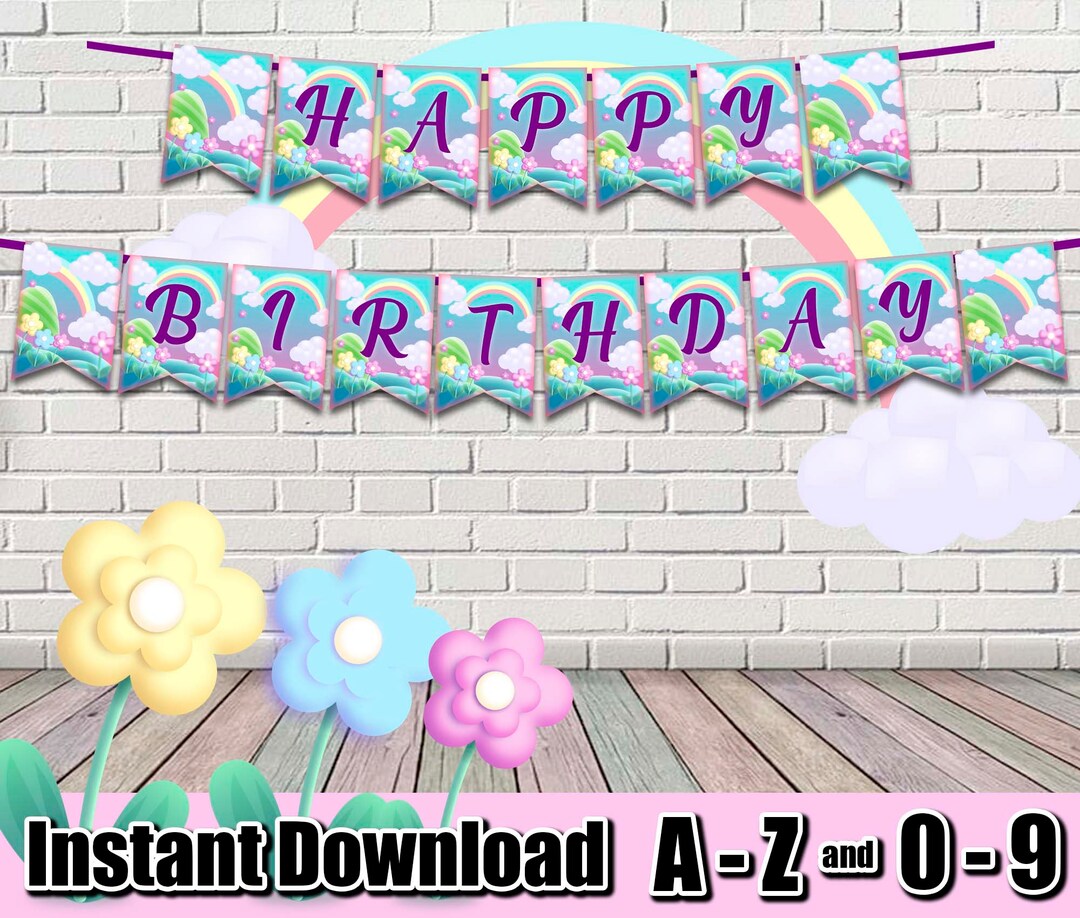 Printable Banner Birthday Parties Event Decoration Instant Download ...