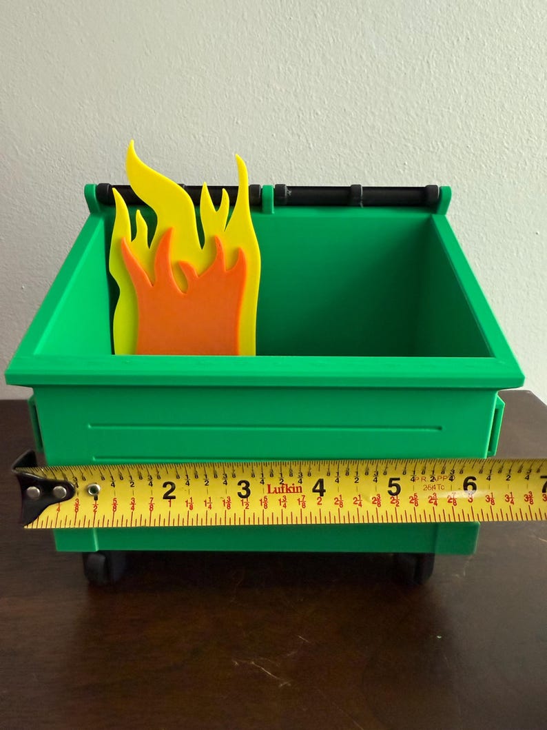 Desktop Dumpster (with Fire) - Etsy