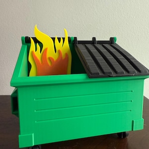 Desktop Dumpster (with Fire) - Etsy