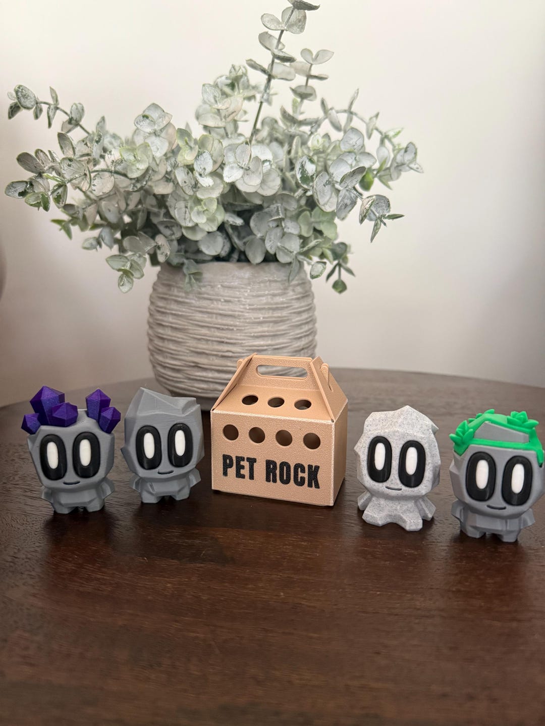 3D Printed Pet Rock With Carrier - Etsy