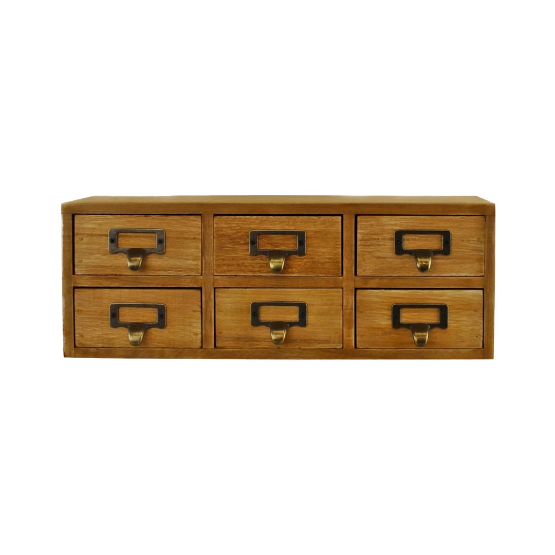 6 Drawer Double Level Small Storage Unit, Trinket Drawers - Etsy