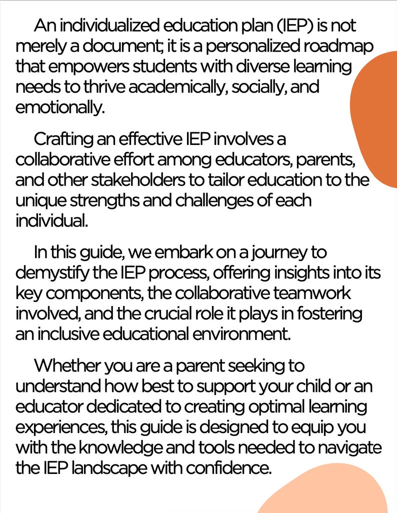 A Comprehensive Guide to the IEP | Digital Download - Etsy