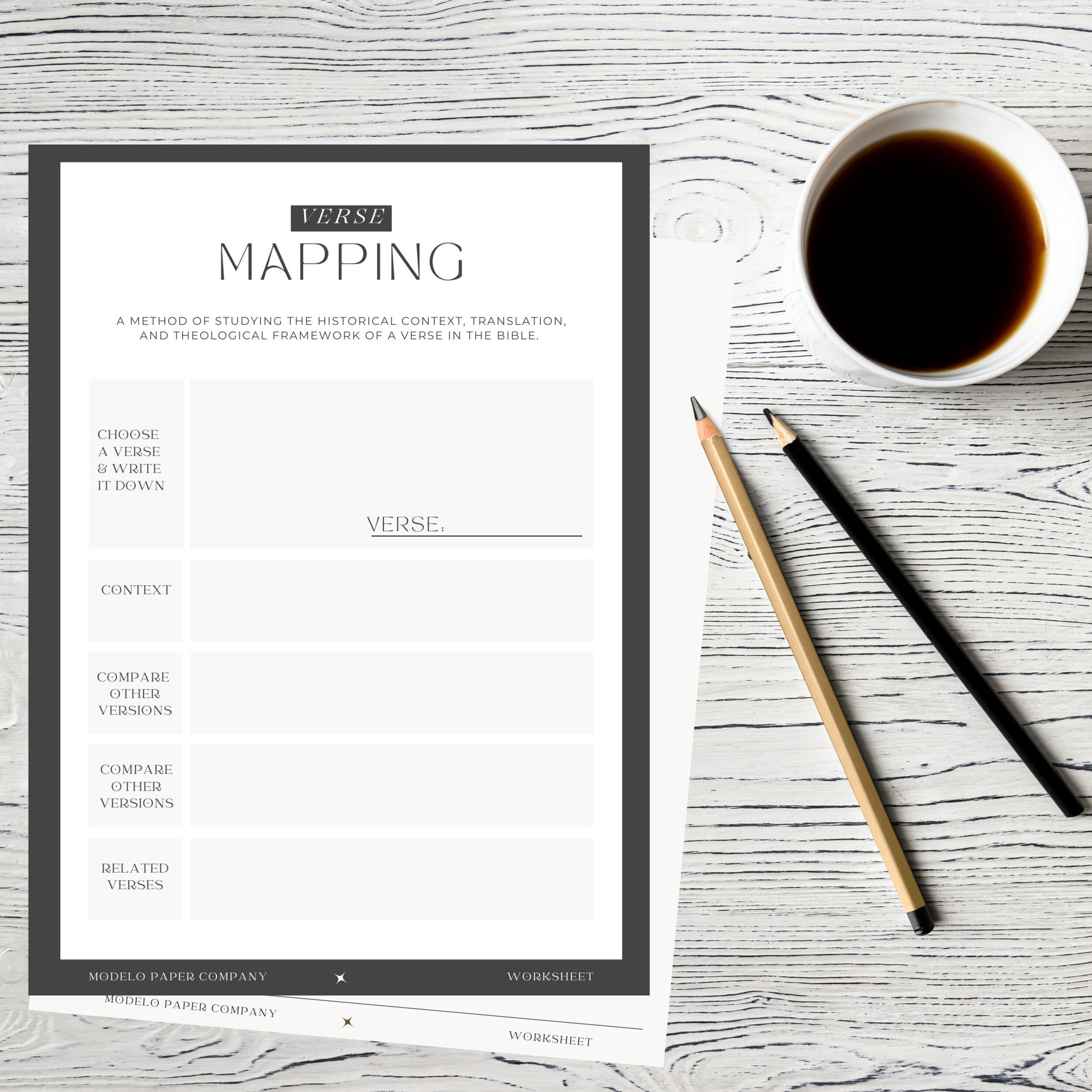 Verse Mapping Worksheet | DOWNLOADABLE | Bible Study Tools - Etsy