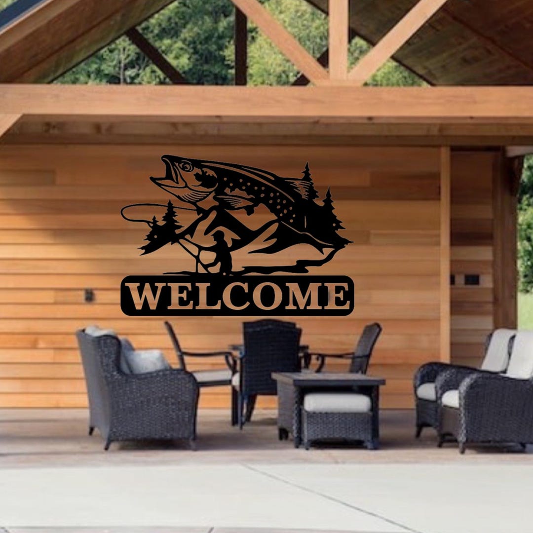 Personalized Fly Fishing, Welcome Sign, Custom Sign, Home Decor - Etsy
