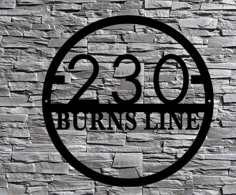 Metal House Number Sign, Address Numbers, Address Plaque, Address Sign ...