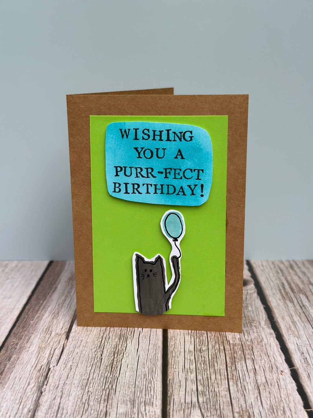 Wishing You A Purr-fect Birthday Handmade Card - Etsy