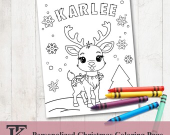 Custom Name Christmas Coloring Page | Printable Christmas Coloring Page ...