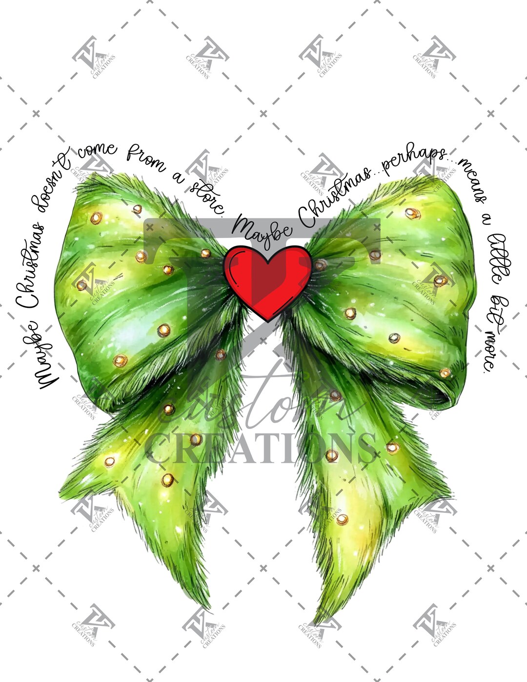 Coquette Green Fuzzy Bow PNG, Christmas Movie PNG, Christmas Shirt Png ...