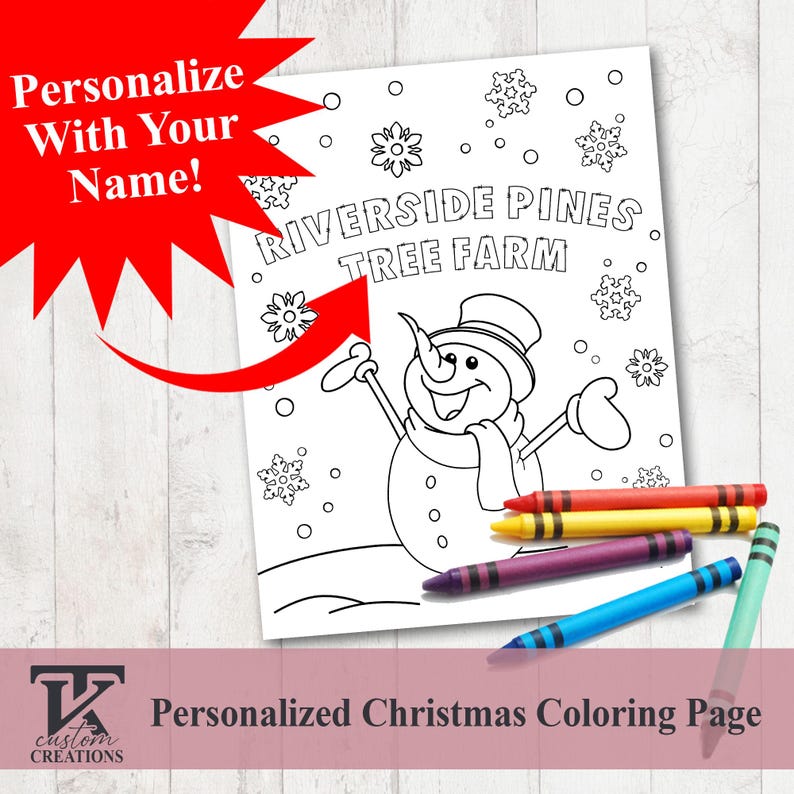 Custom Name Christmas Coloring Page | Printable Christmas Coloring Page ...