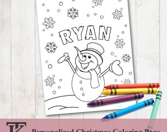 Custom Name Christmas Coloring Page | Printable Christmas Coloring Page ...