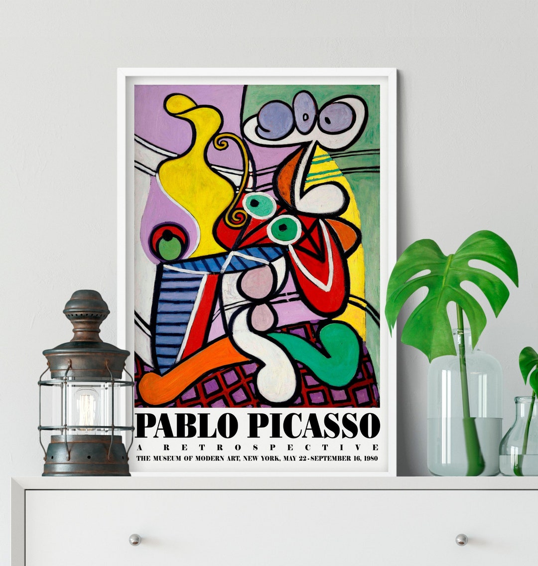 Pablo Picasso Art Exhibition Print | Vintage Poster, Abstract Art ...