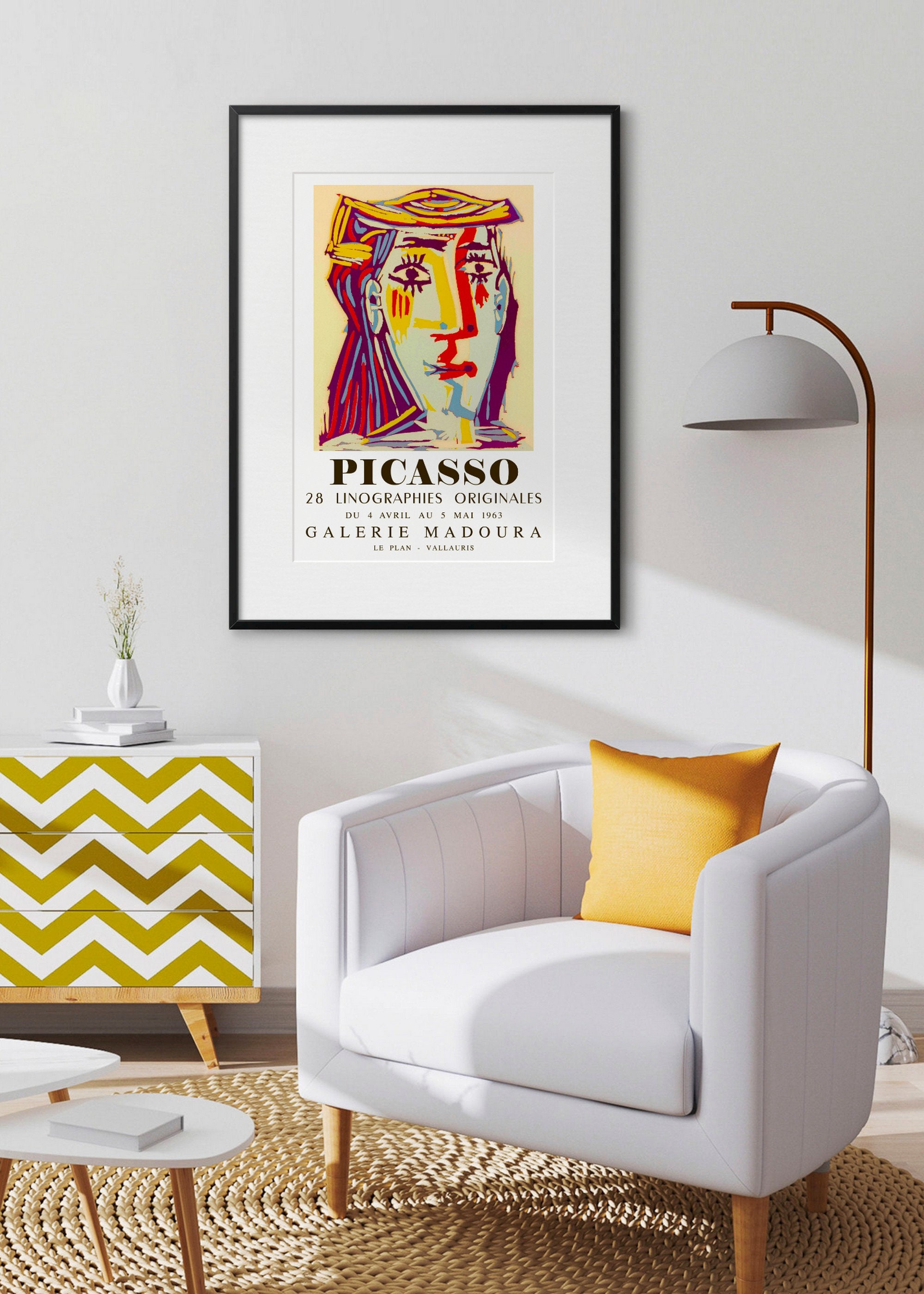 Pablo Picasso Art Exhibition Print Vintage Poster, Abstract Art, Cubism ...