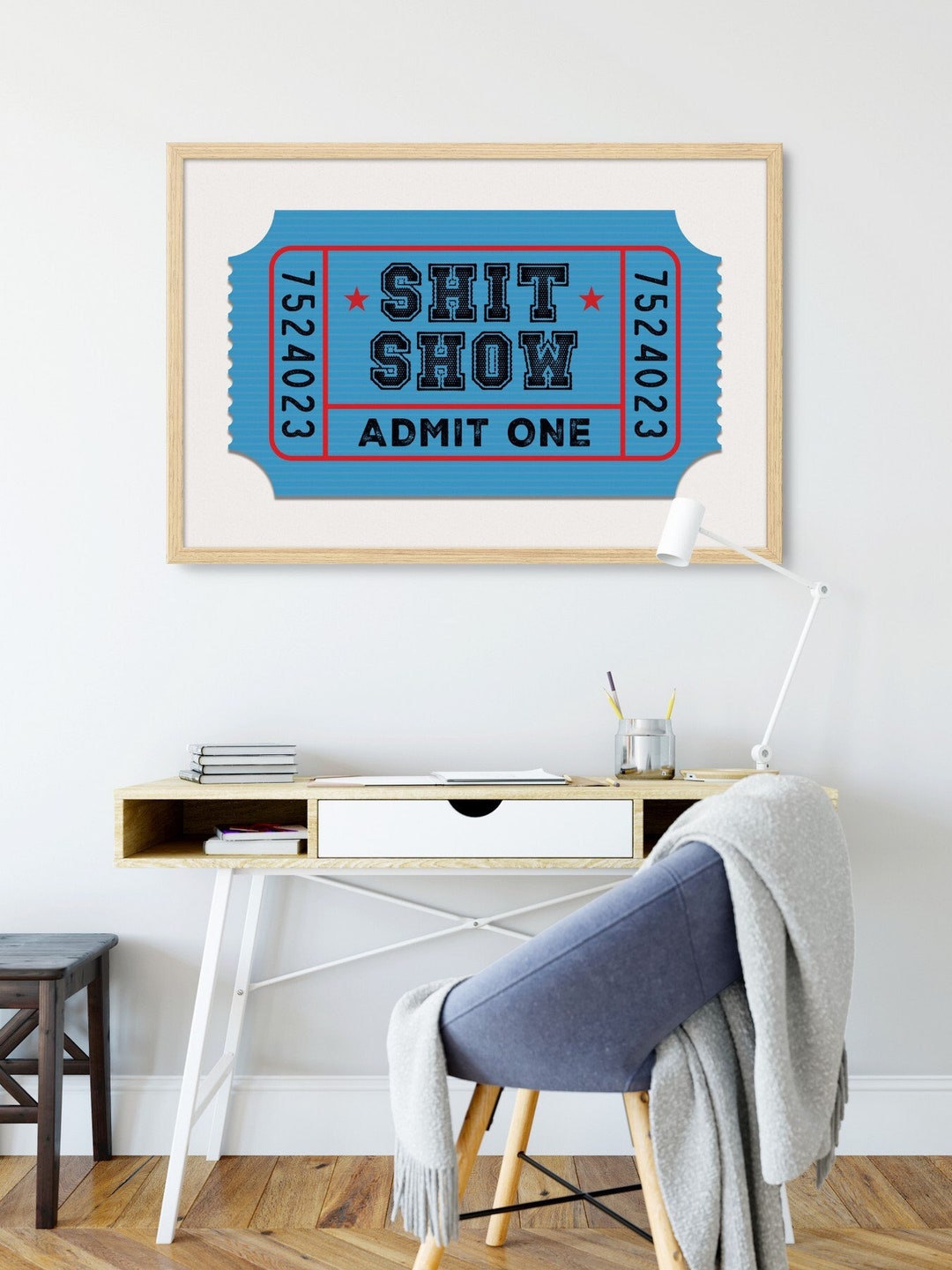 Funny SHIT SHOW Admission Ticket Art Print Theatre Tickets, Circus ...