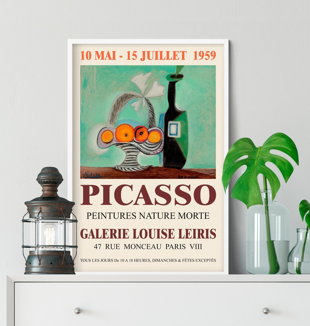 Pablo Picasso Art Exhibition Print | Vintage Poster, Abstract Art ...