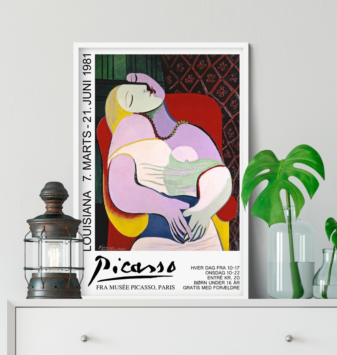 Pablo Picasso Art Exhibition Print | Vintage Poster, Abstract Art ...