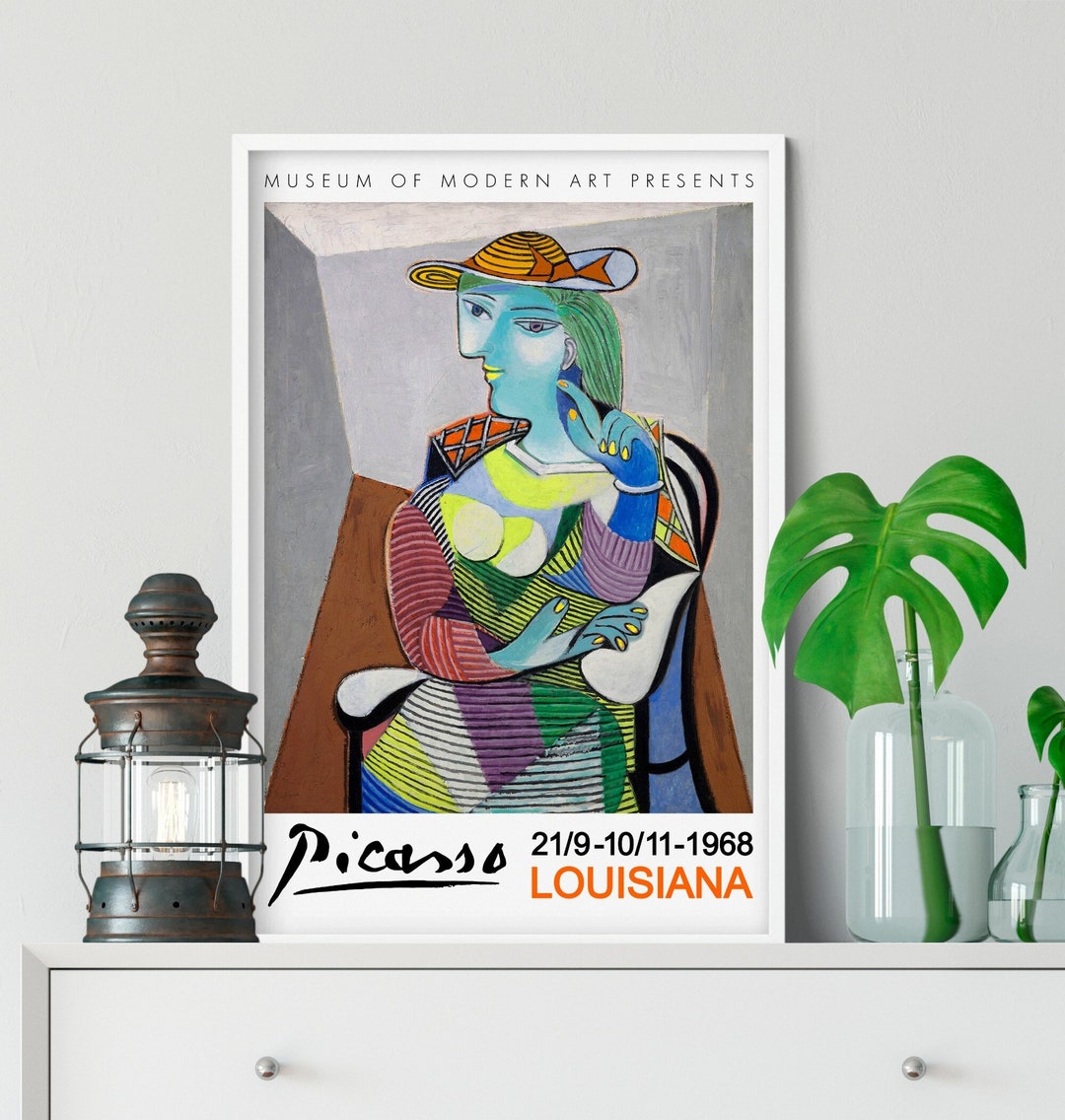 Pablo Picasso Art Exhibition Print | Vintage Poster, Abstract Art ...