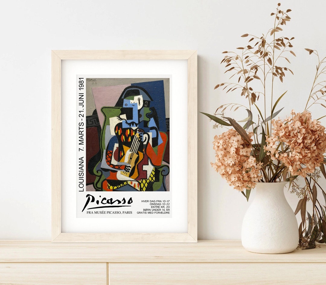 Pablo Picasso Art Exhibition Print | Vintage Poster, Abstract Art ...