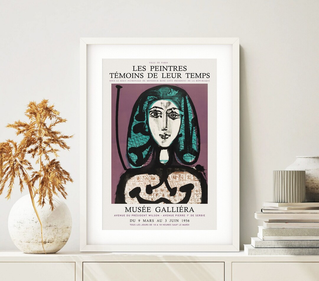 Pablo Picasso Art Exhibition Print | Vintage Poster, Abstract Art ...