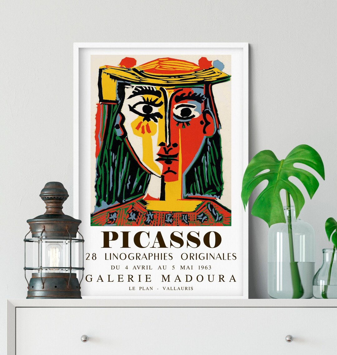 Pablo Picasso Art Exhibition Print | Vintage Poster, Abstract Art ...