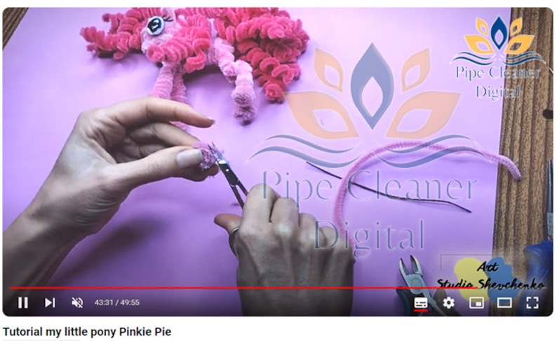 My Little Pony Pinkie Pie From Pipe Cleaners PDF Tutorial - Etsy