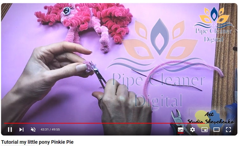 My Little Pony Pinkie Pie From Pipe Cleaners PDF Tutorial - Etsy