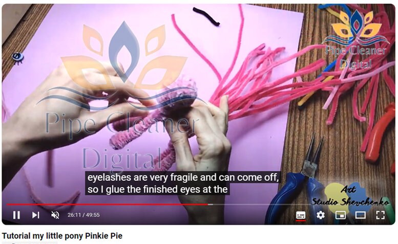 My Little Pony Pinkie Pie From Pipe Cleaners PDF Tutorial - Etsy