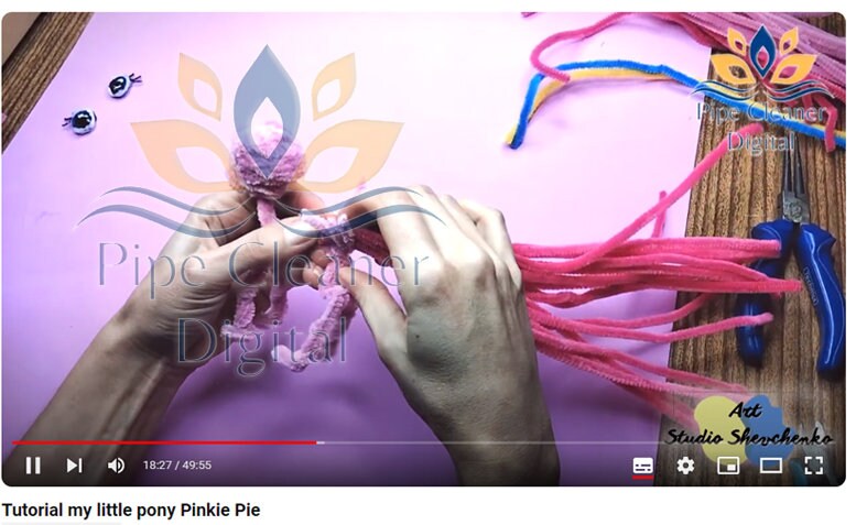 My Little Pony Pinkie Pie From Pipe Cleaners PDF Tutorial - Etsy