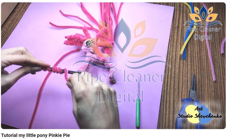 My Little Pony Pinkie Pie From Pipe Cleaners PDF Tutorial - Etsy