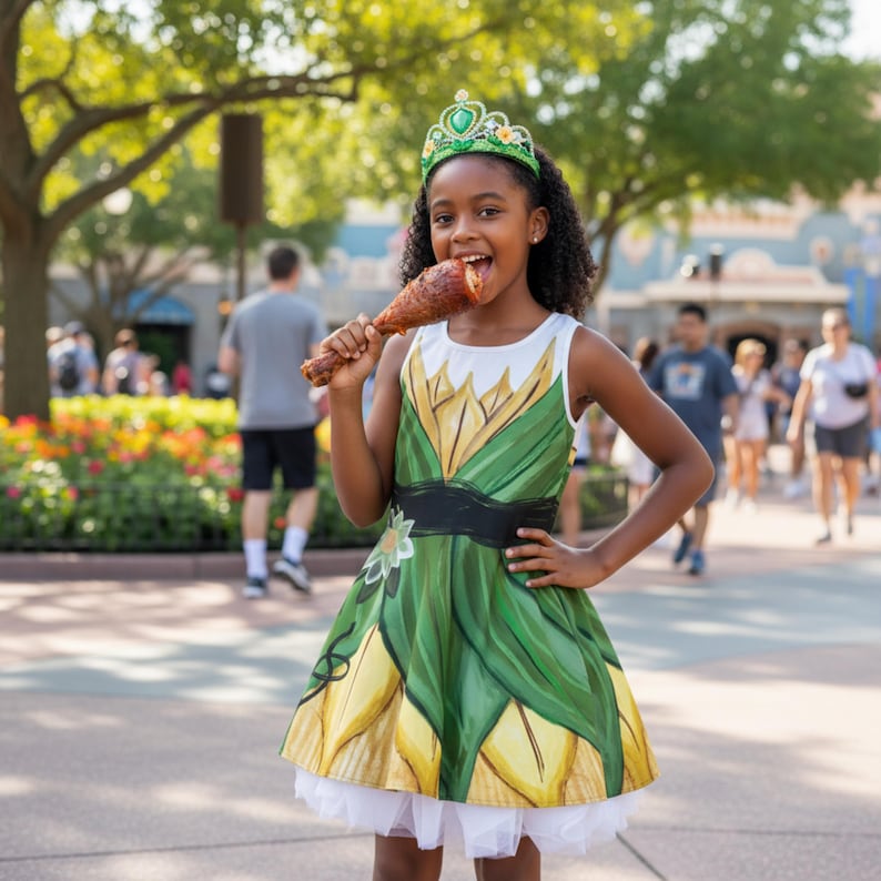 Princess Tiana Bayou Princess Inspired Skater Dress | Girls' Costume ...