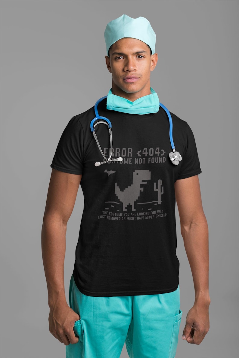 Error 404 Costume T-shirt: Funny Gamer Halloween Shirt - Etsy