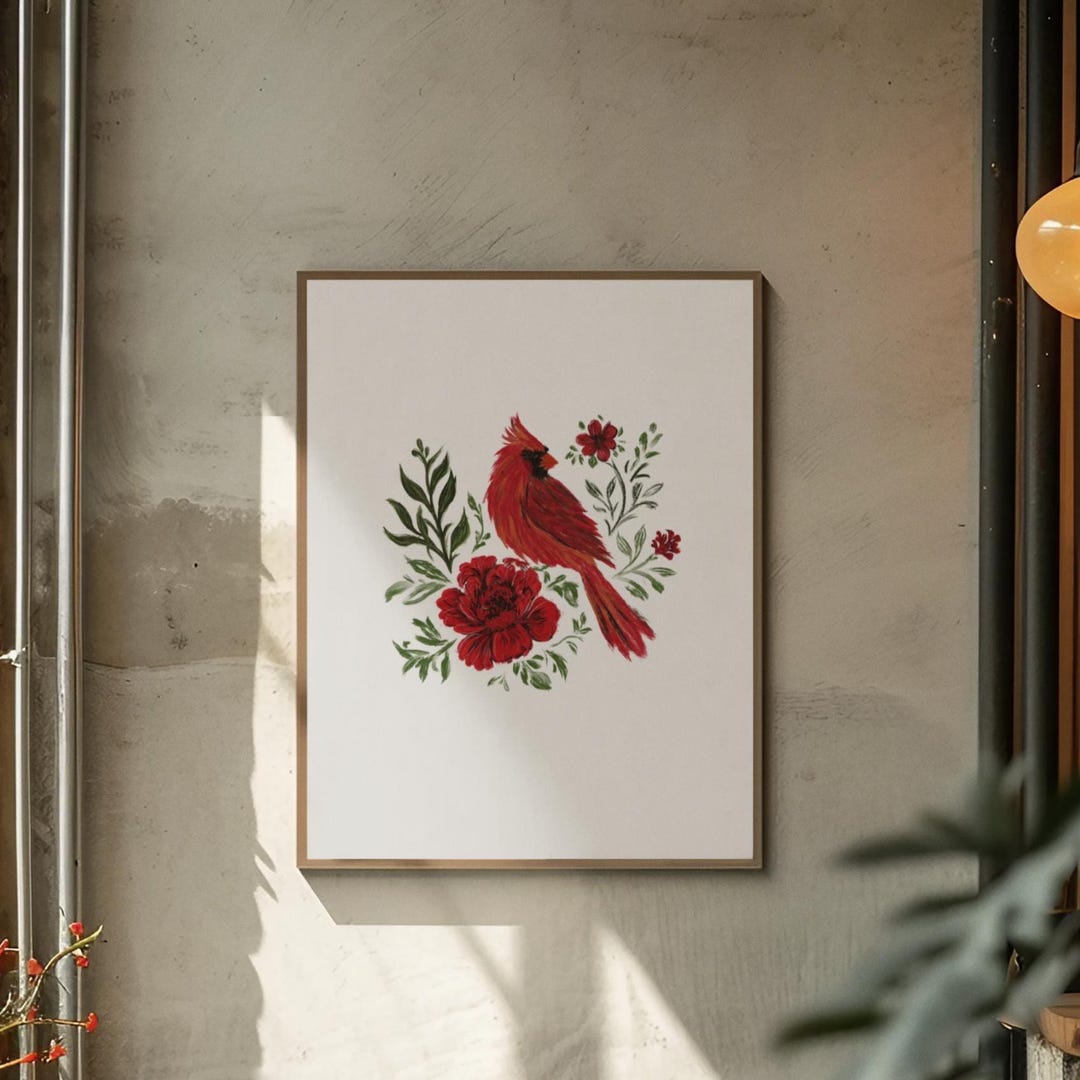 Cardinal Art Print, Personalized Memorial Wall Art - Etsy