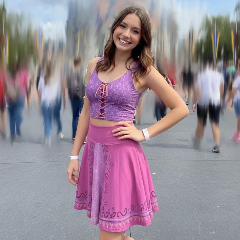 Rapunzel Longline Sports Bra: Princess Cosplay Running Top - Etsy