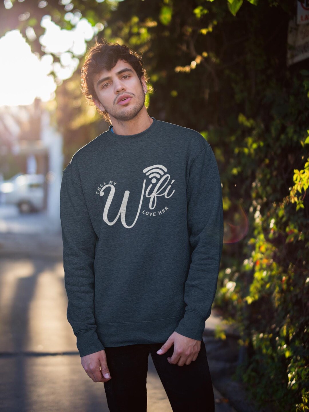 Tell My Wifi I Love Her - Gamer Wifey Sweatshirt Valentine's Gift ...
